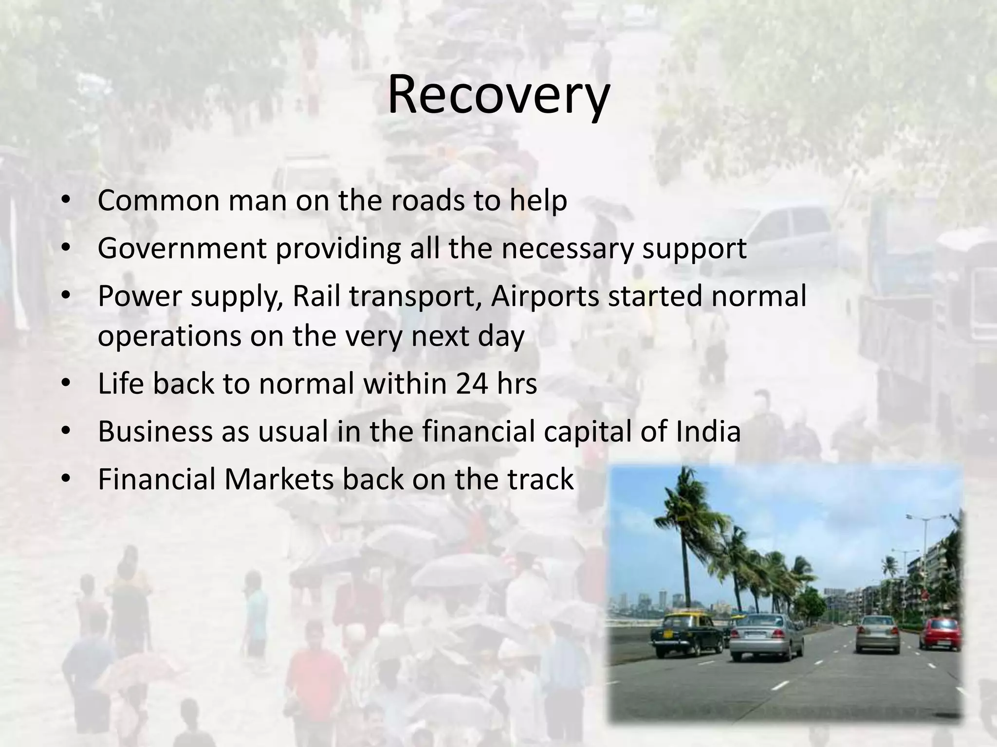 Disaster management- case study on 26 July 2005 Mumbai flood | PPTX