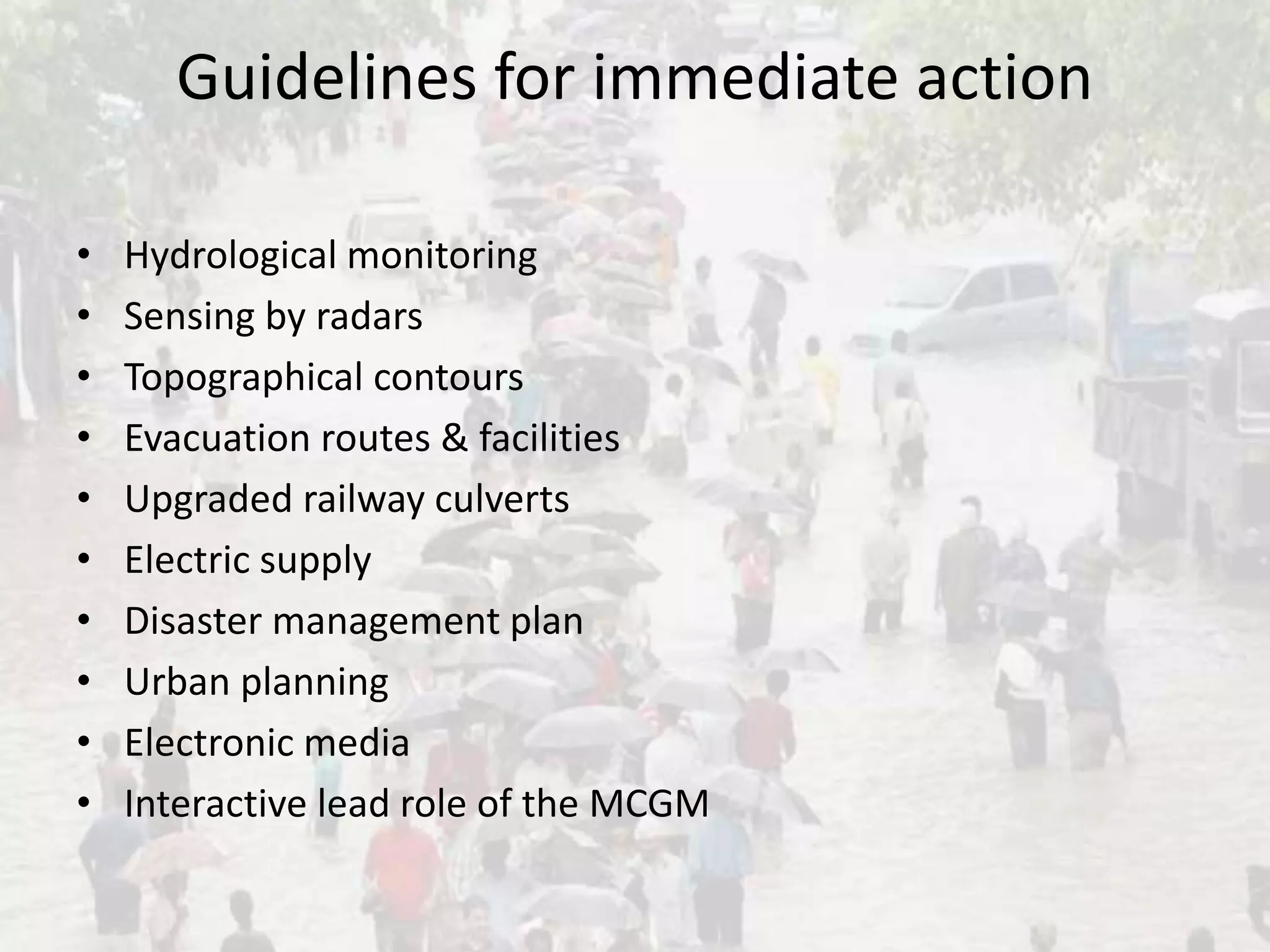 Disaster management- case study on 26 July 2005 Mumbai flood | PPTX