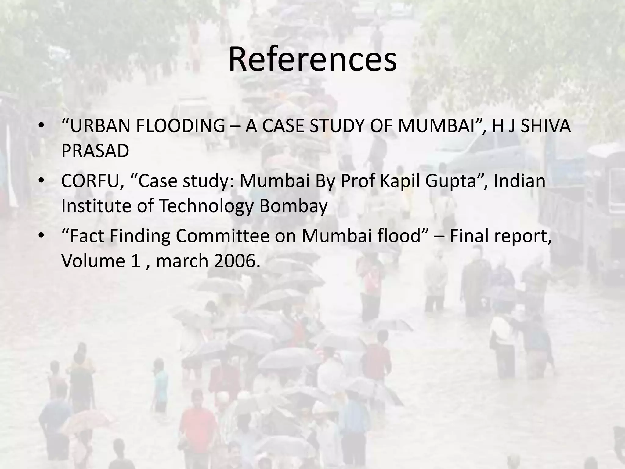 Disaster management- case study on 26 July 2005 Mumbai flood | PPTX