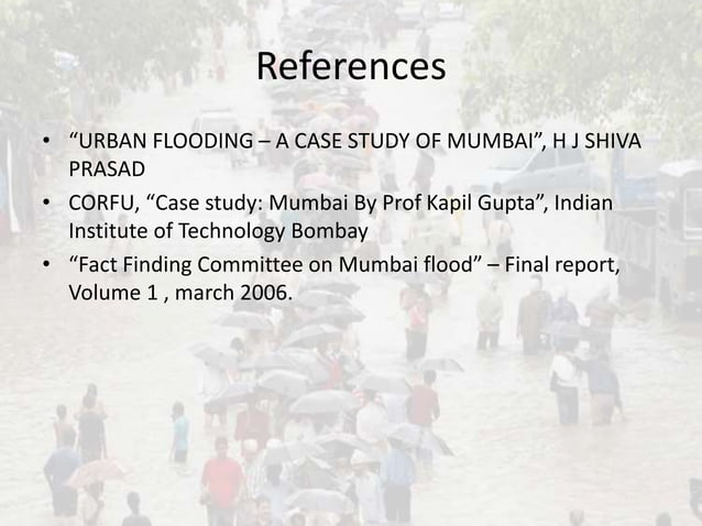 Disaster management- case study on 26 July 2005 Mumbai flood | PPTX