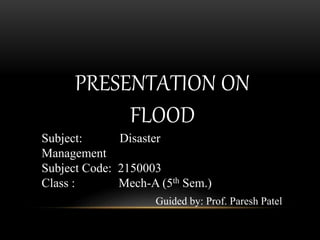 Disaster Management Flood Pptx