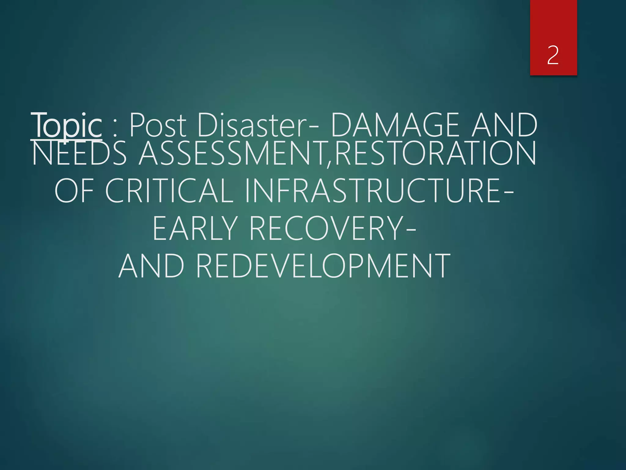 Disaster management ppt | PPT