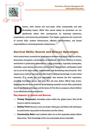 ECONOMICS, DISASTER MANAGEMENT, ROAD SAFETY - STUDY MATERIAL [10TH] | PDF