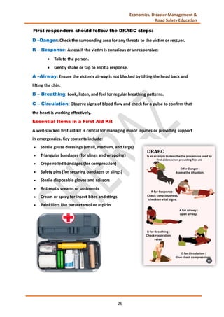ECONOMICS, DISASTER MANAGEMENT, ROAD SAFETY - STUDY MATERIAL [10TH] | PDF