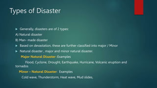 Disaster management ppt || BSc Nursing Adult Health Nursing | PPTX
