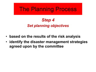 DISASTER MANAGEMENT 6-Emergency planning process.ppt | Medical Health