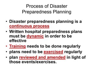 DISASTER MANAGEMENT 6-Emergency planning process.ppt | Medical Health