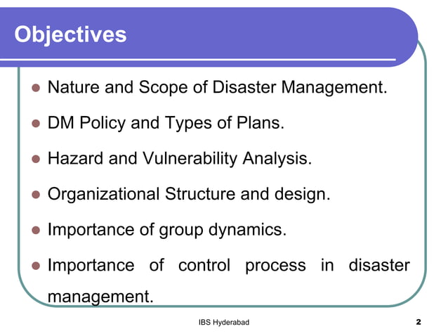 Disaster management and planning | PPSX | Business | Business and Finance