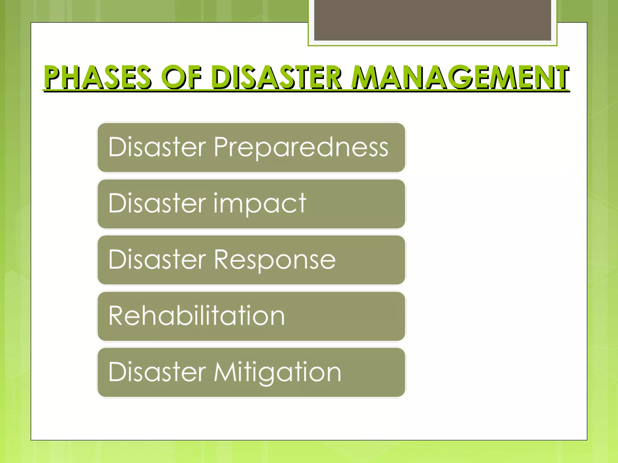 Disaster management and safety awareness | PPT