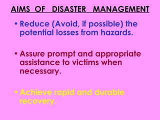 Disaster management an overview | PPT