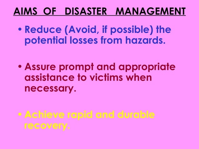 Disaster management an overview | PPT