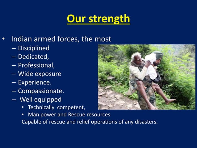 Disaster management armed forces isa | PPTX