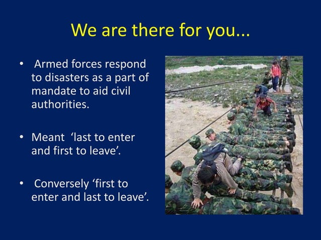 Disaster management armed forces isa | PPTX