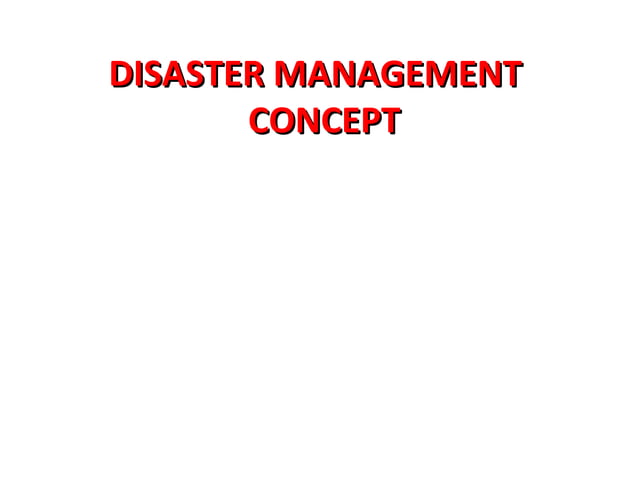 Disaster management concept | PPT