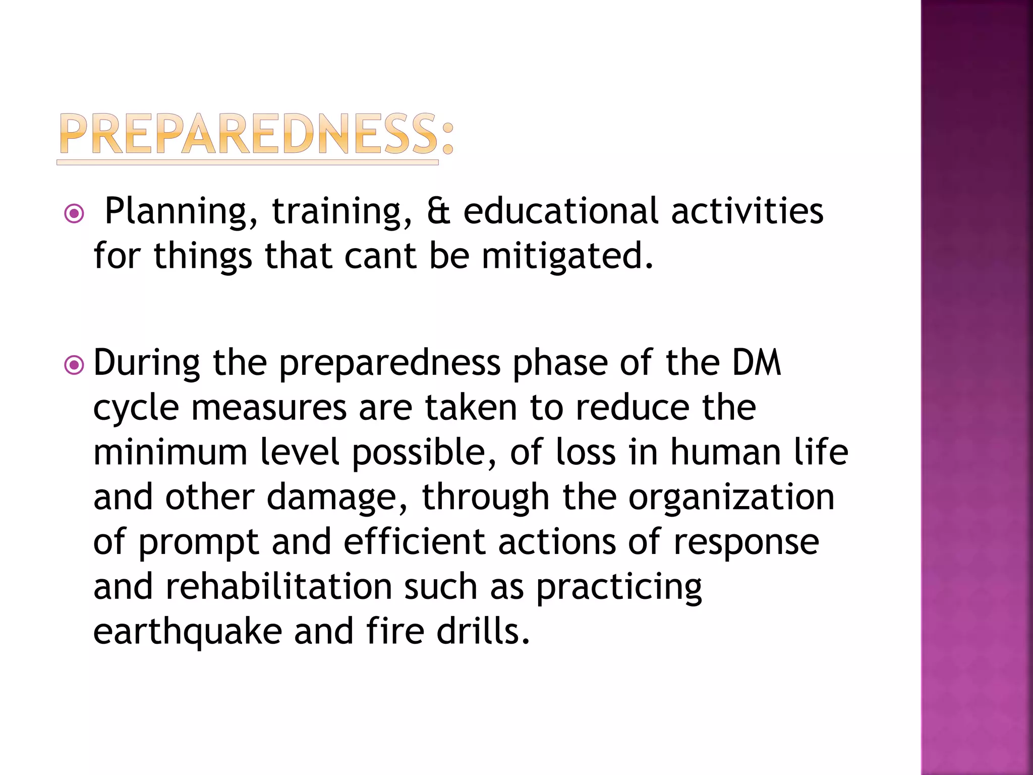 Disaster management cycle | PPTX