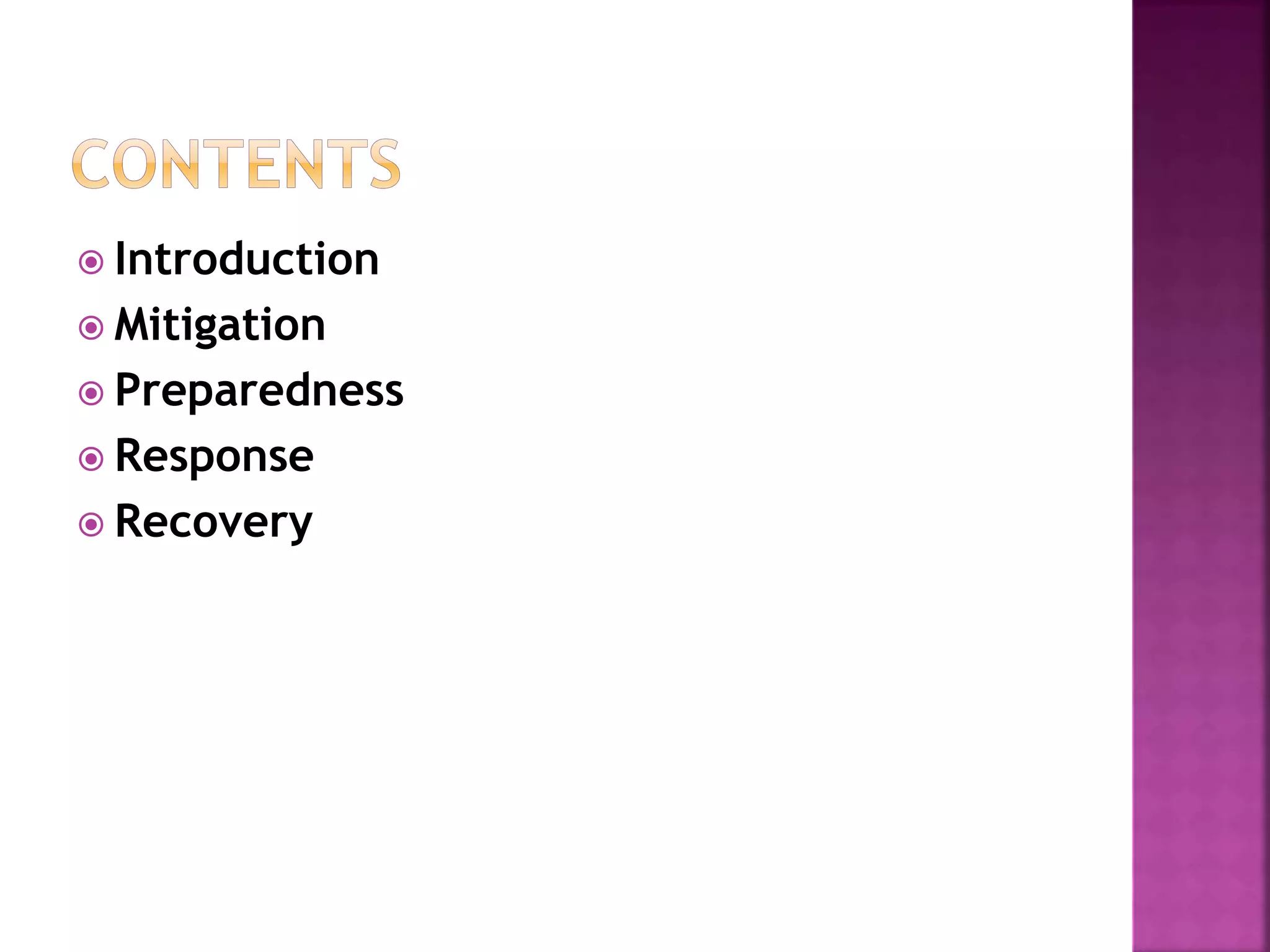 Disaster management cycle | PPTX
