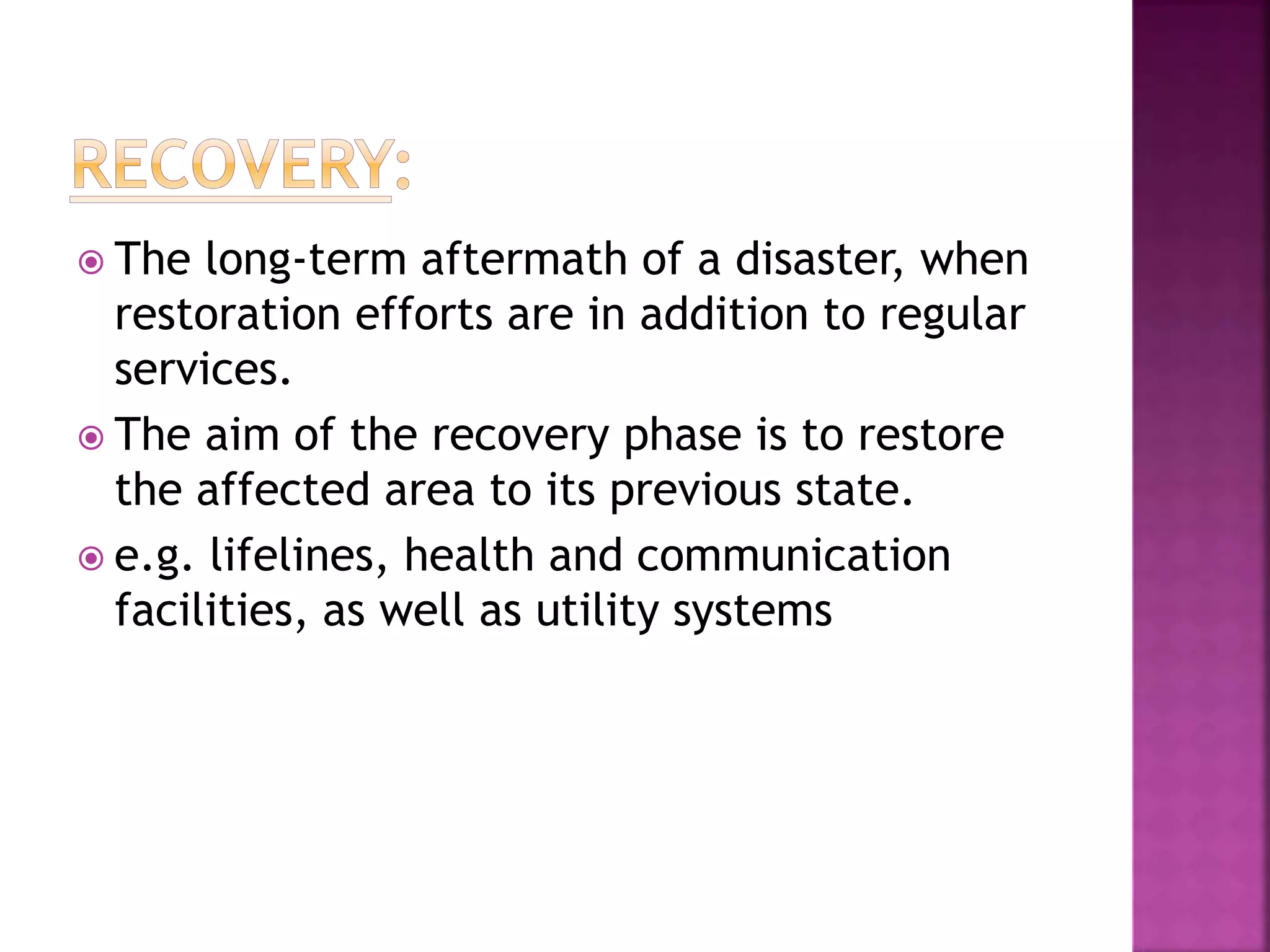 Disaster management cycle | PPTX