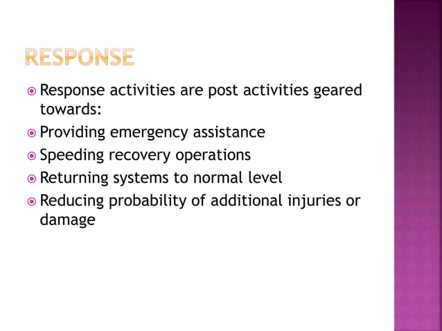 Disaster management cycle | PPTX