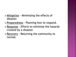 Disaster management cycle | PPTX