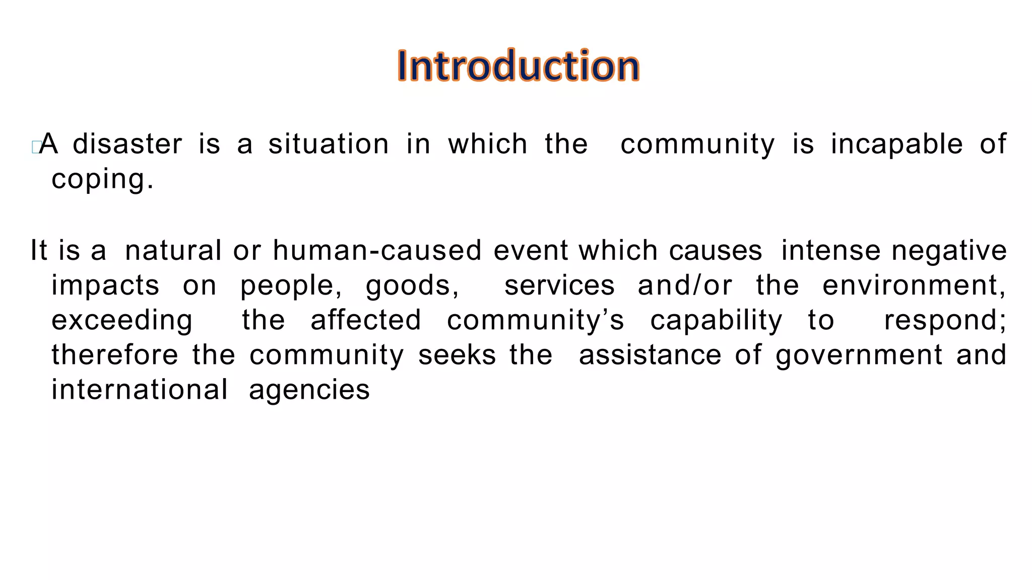 Disaster management cycle | PPTX