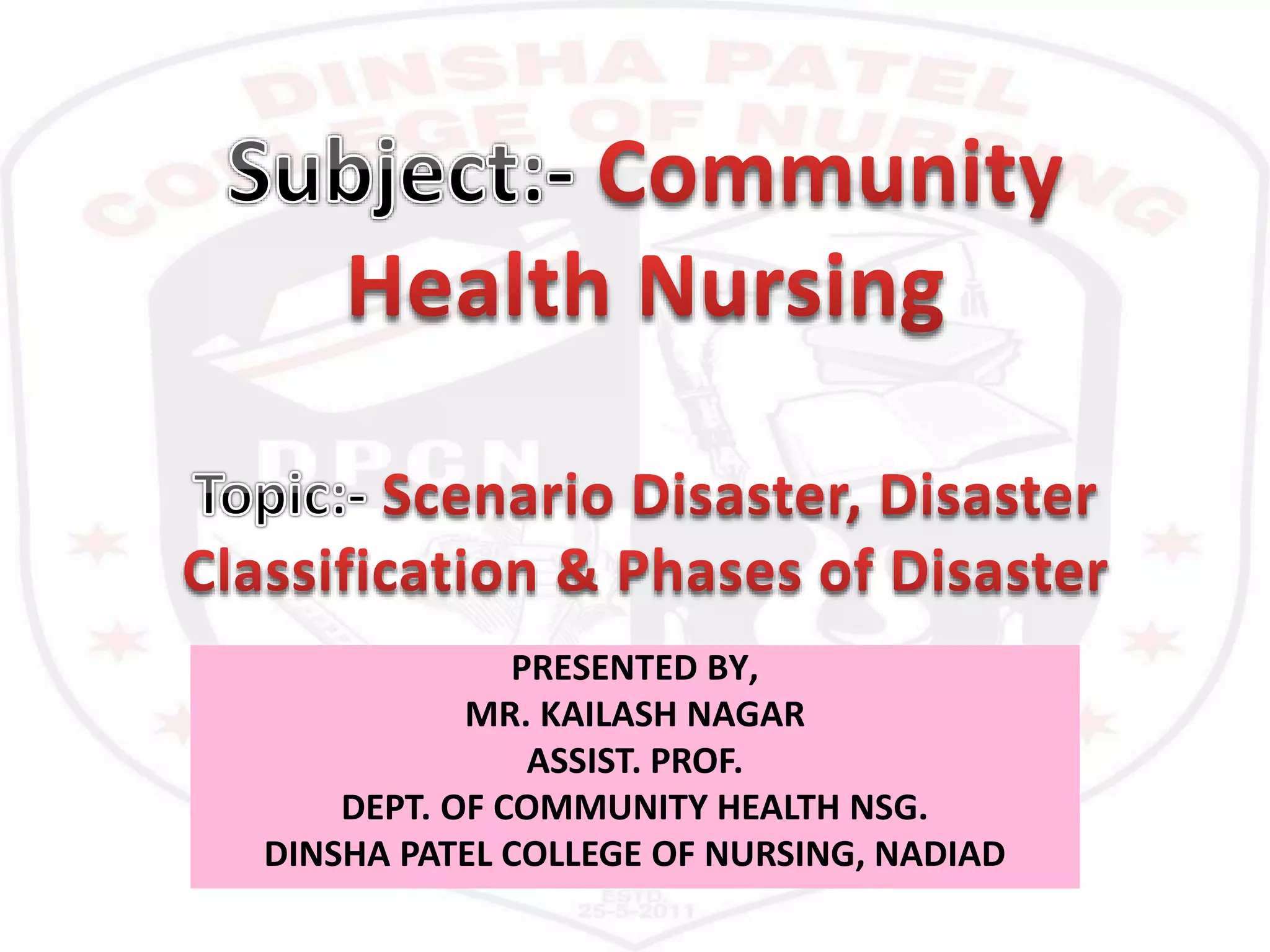 Disaster management Community health | PPSX