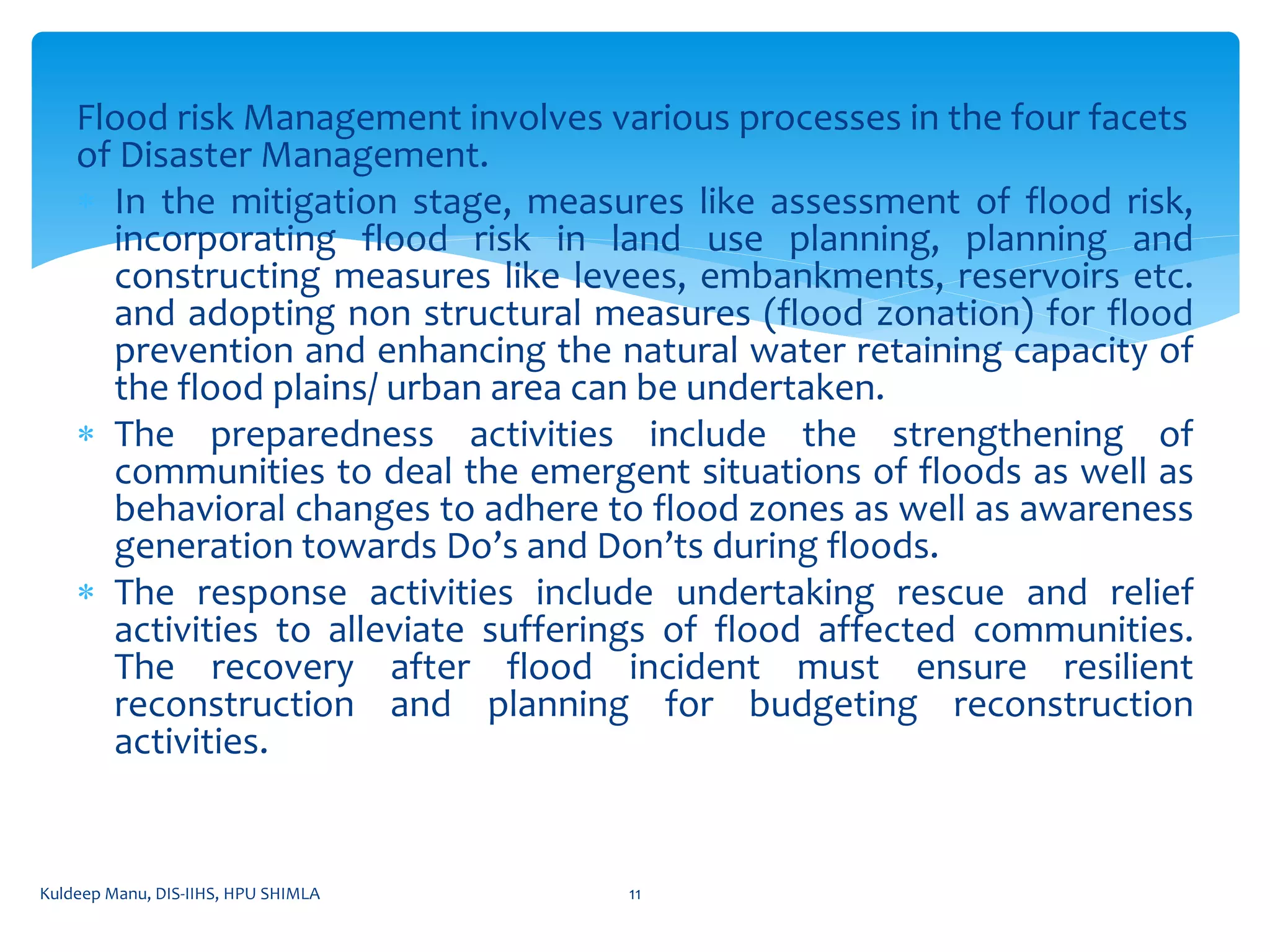 Disaster management for floods | PPTX