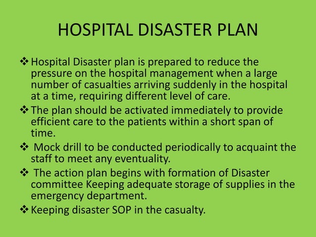 Disaster management in hospital ppt | PPTX | First Aid | Injuries