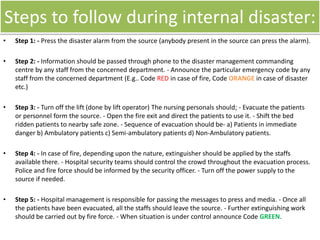 Disaster management in hospital ppt | PPTX