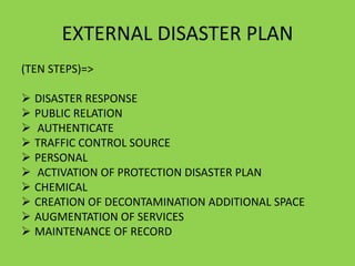 Disaster management in hospital ppt | PPTX