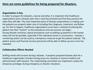 Disaster management in hospital ppt | PPTX