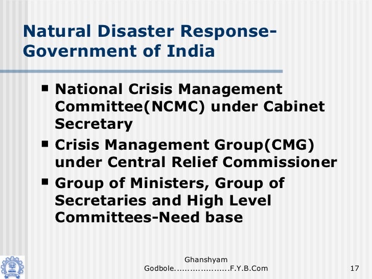 Disaster management in india