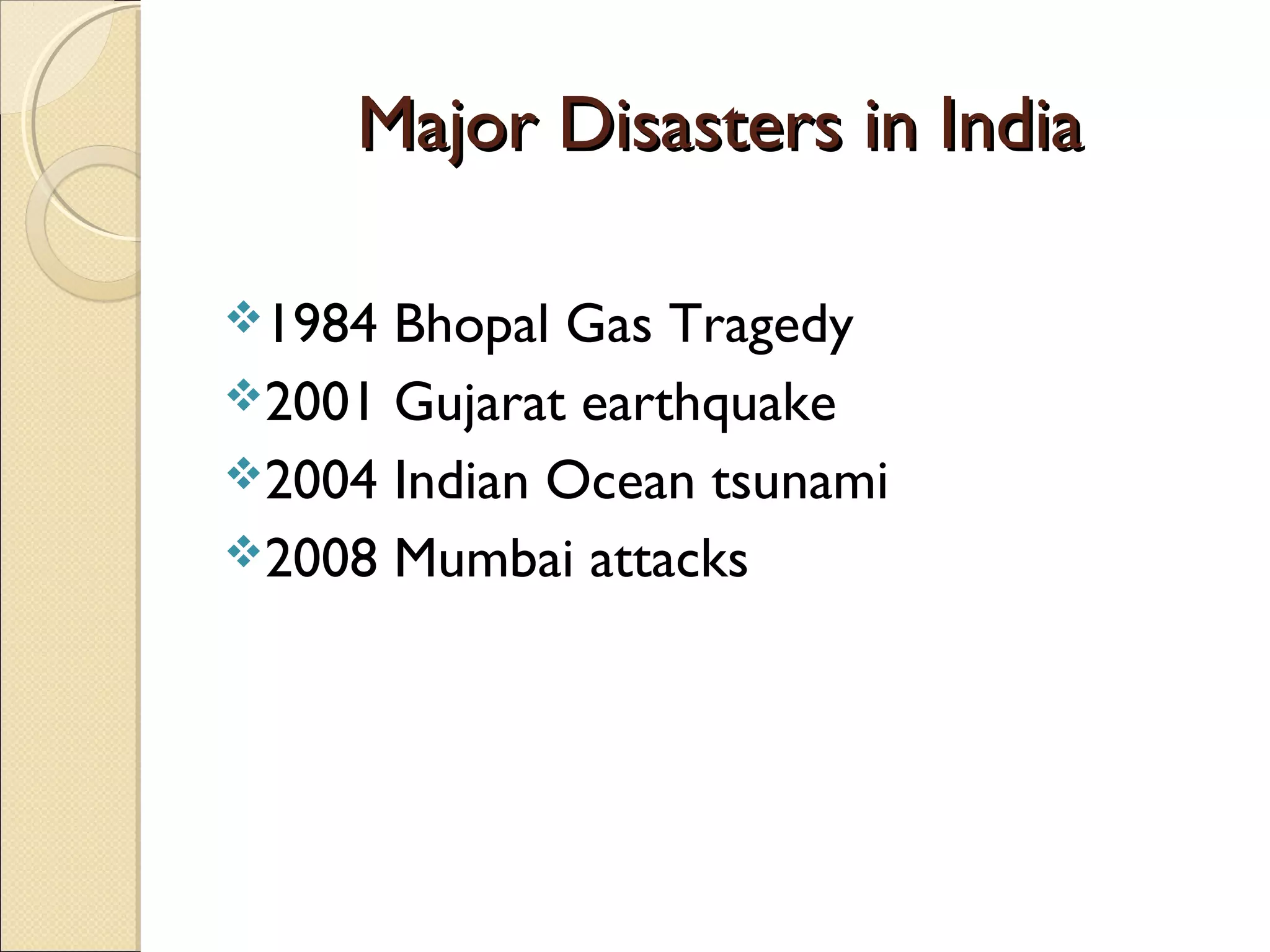 Disaster management in india | PPT