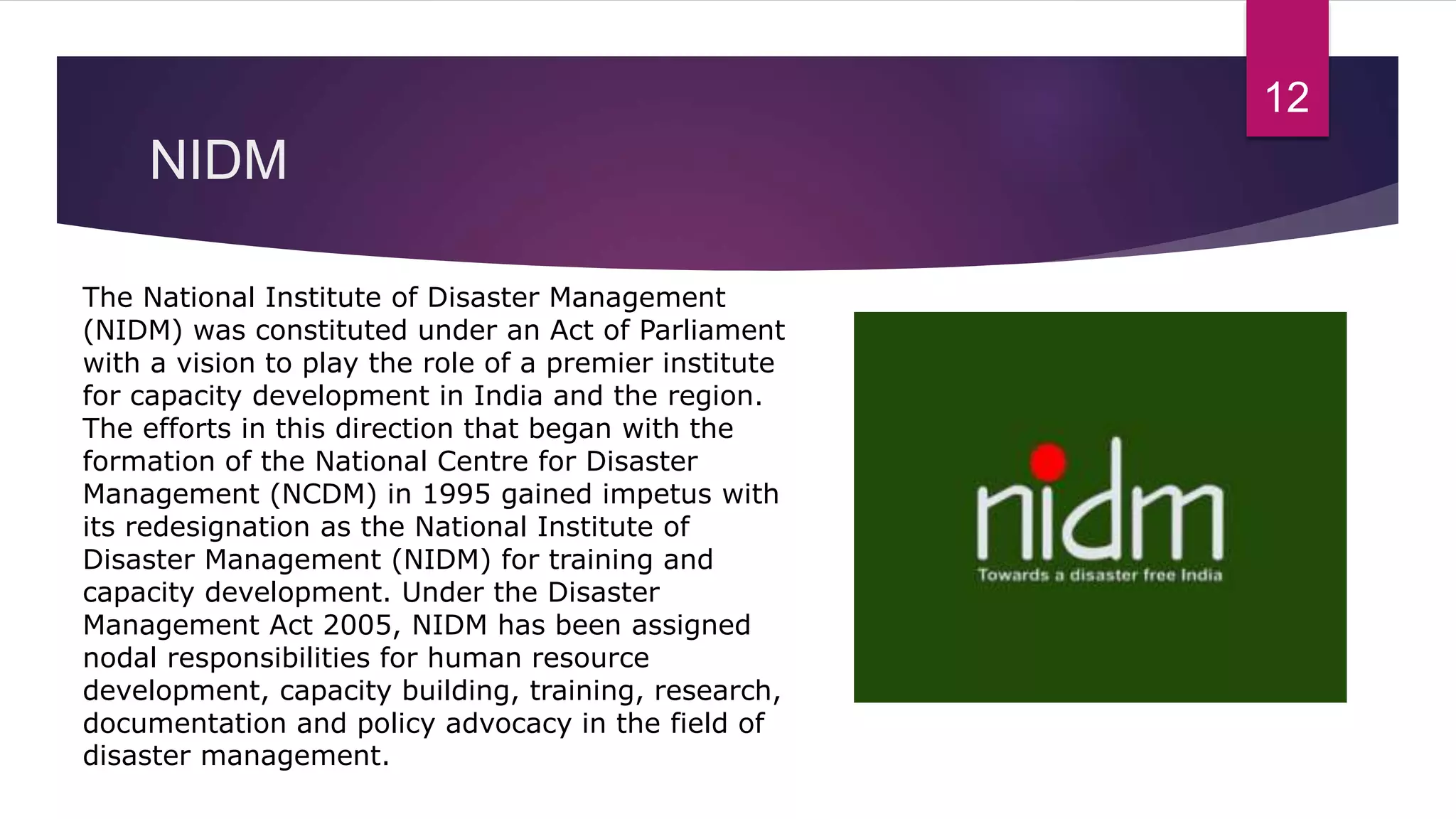 Disaster management in india | PPTX