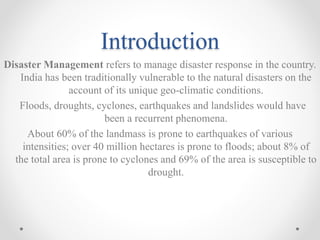 Disaster management in india challenges and opportunities | PPT