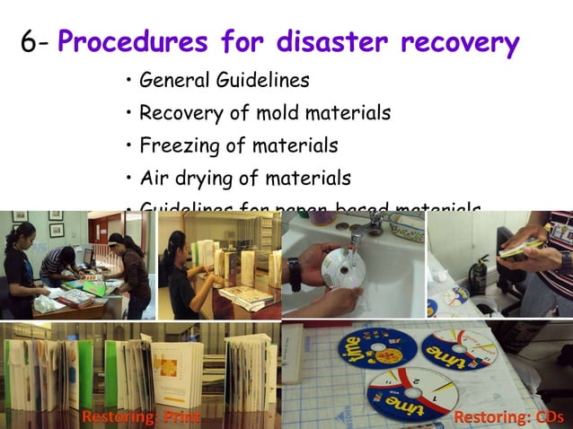 Disaster Management in Libraries: Response and Recovery Operations for ...