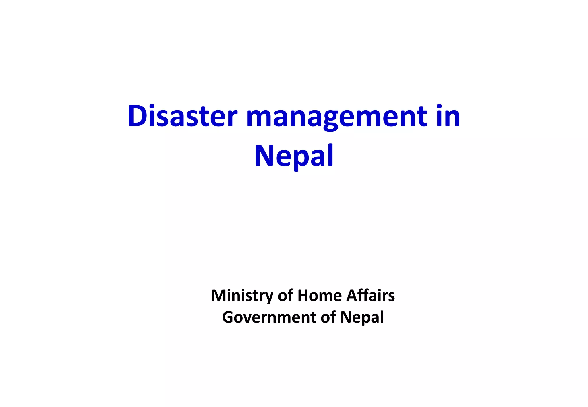 Disaster management in Nepal.ppt
