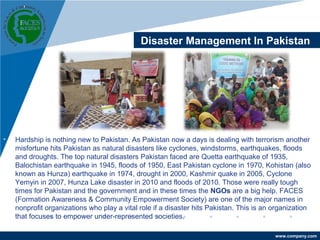 Disaster management in pakistan | PPT