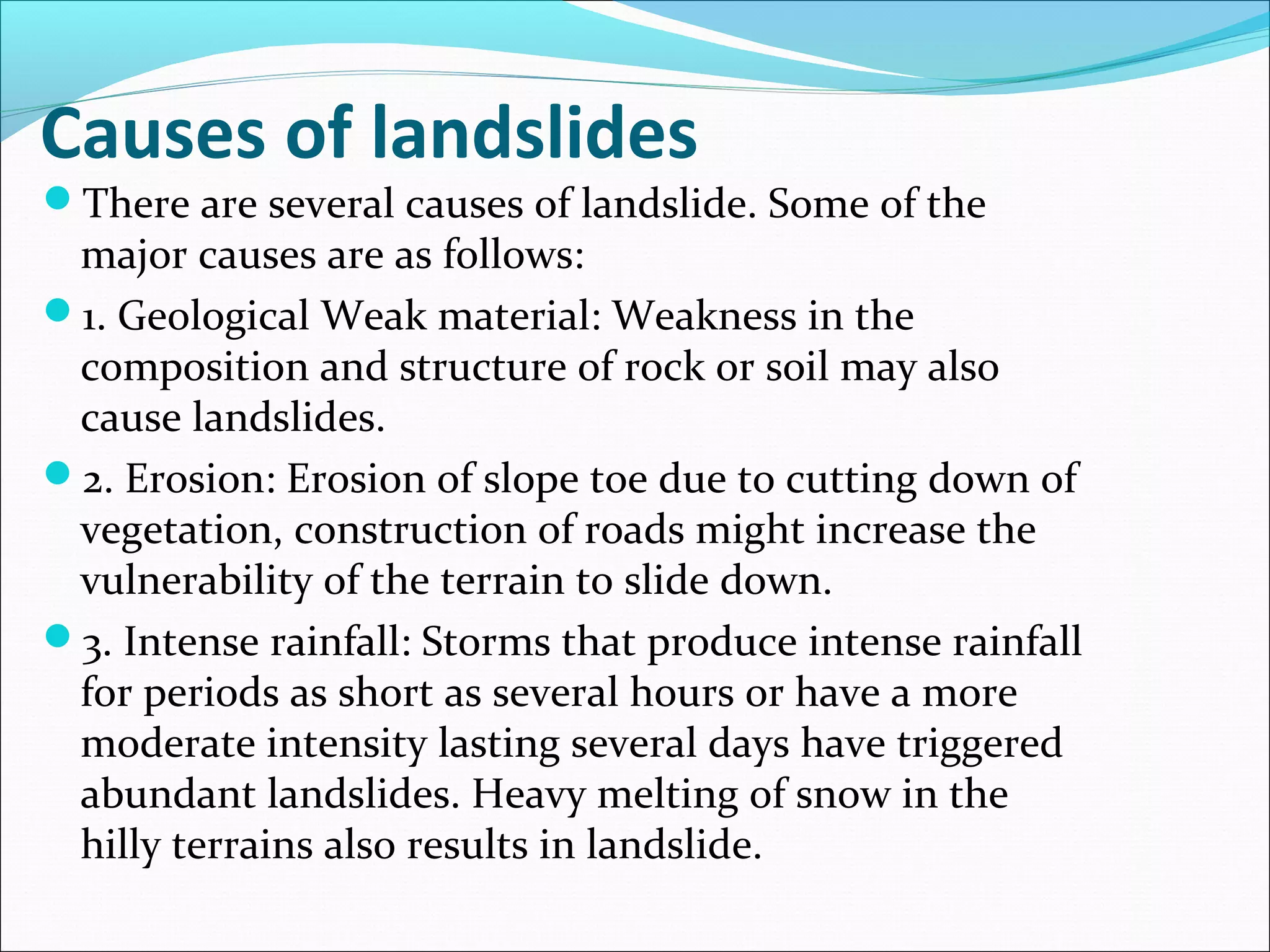 Disaster management landslide | PPT
