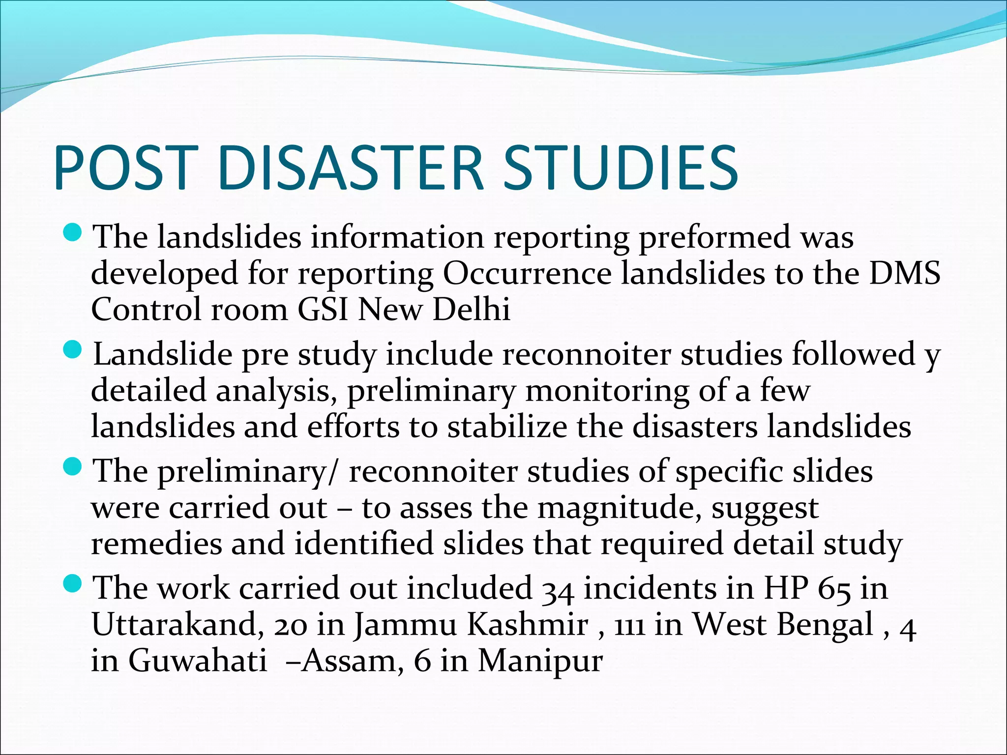 Disaster management landslide | PPT