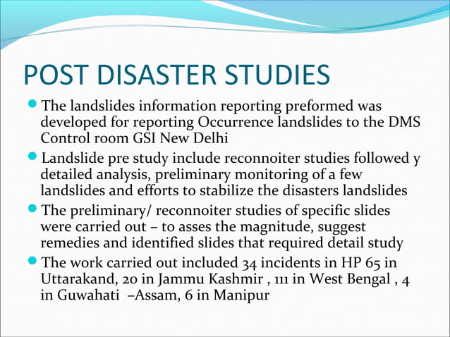 Disaster management landslide | PPT | Geography | Science