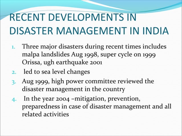 Disaster management landslide | PPT | Geography | Science