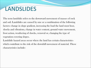 Disaster management landslide | PPT