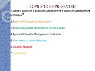 Disaster management modified | PPTX