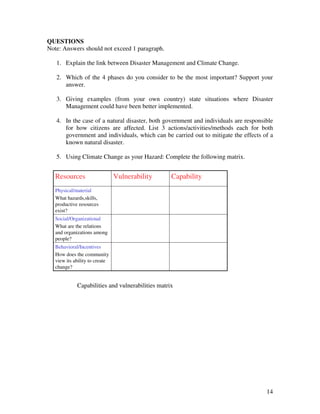 Disaster management notes_and_questions | PDF