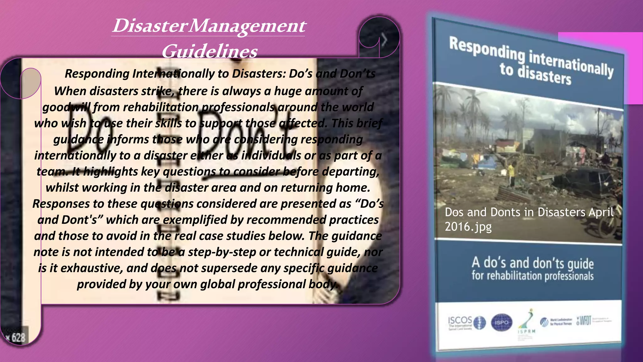 POWERPOINT PRESENTATION ON DISASTER MANAGEMENT | PPTX