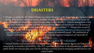 POWERPOINT PRESENTATION ON DISASTER MANAGEMENT | PPTX