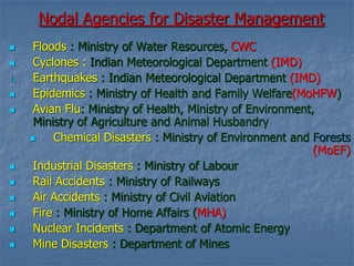 Disaster management Organizations of India and International peterpdb ...