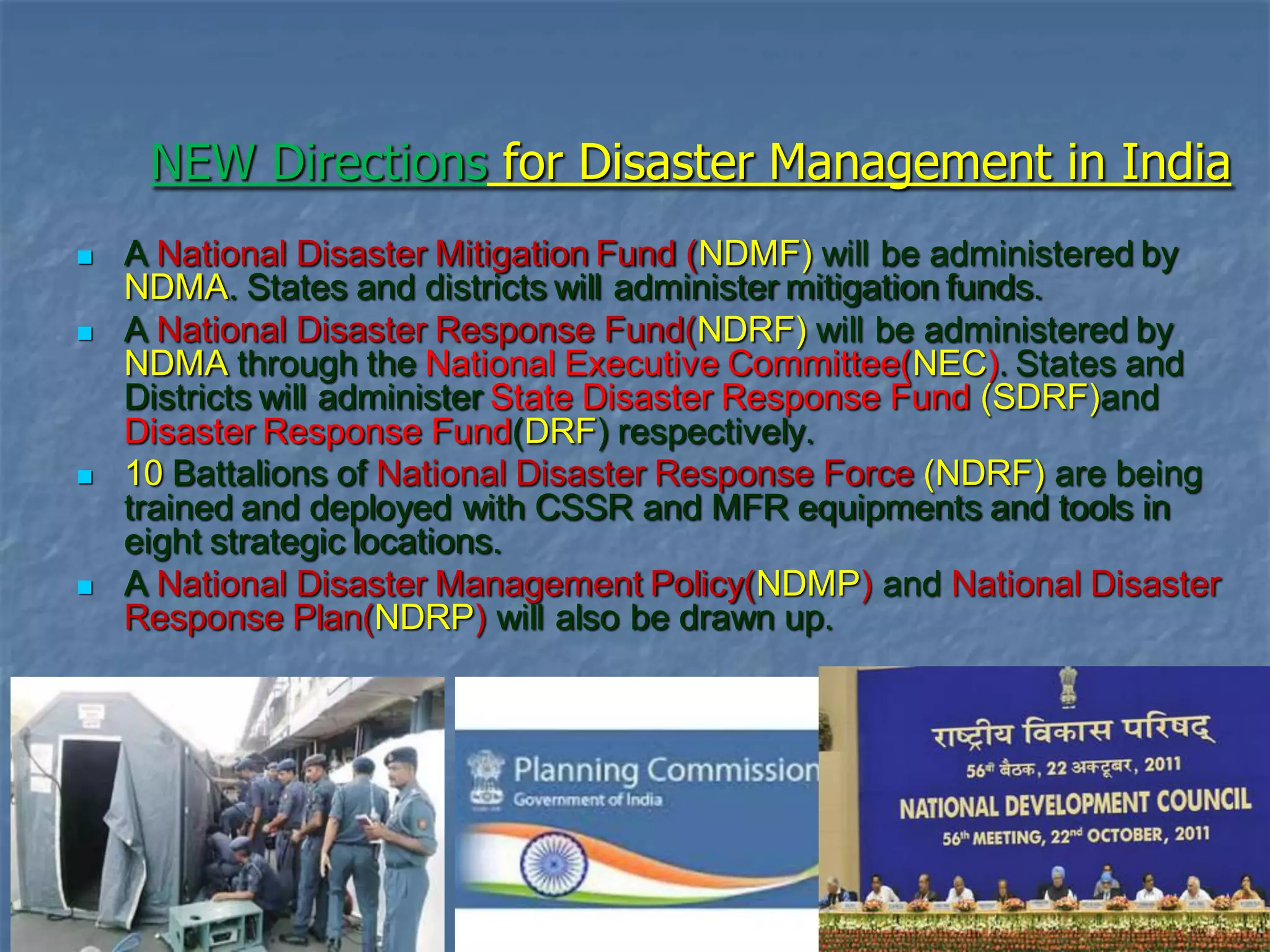 Disaster management organizations of india and international peterpdb | PDF