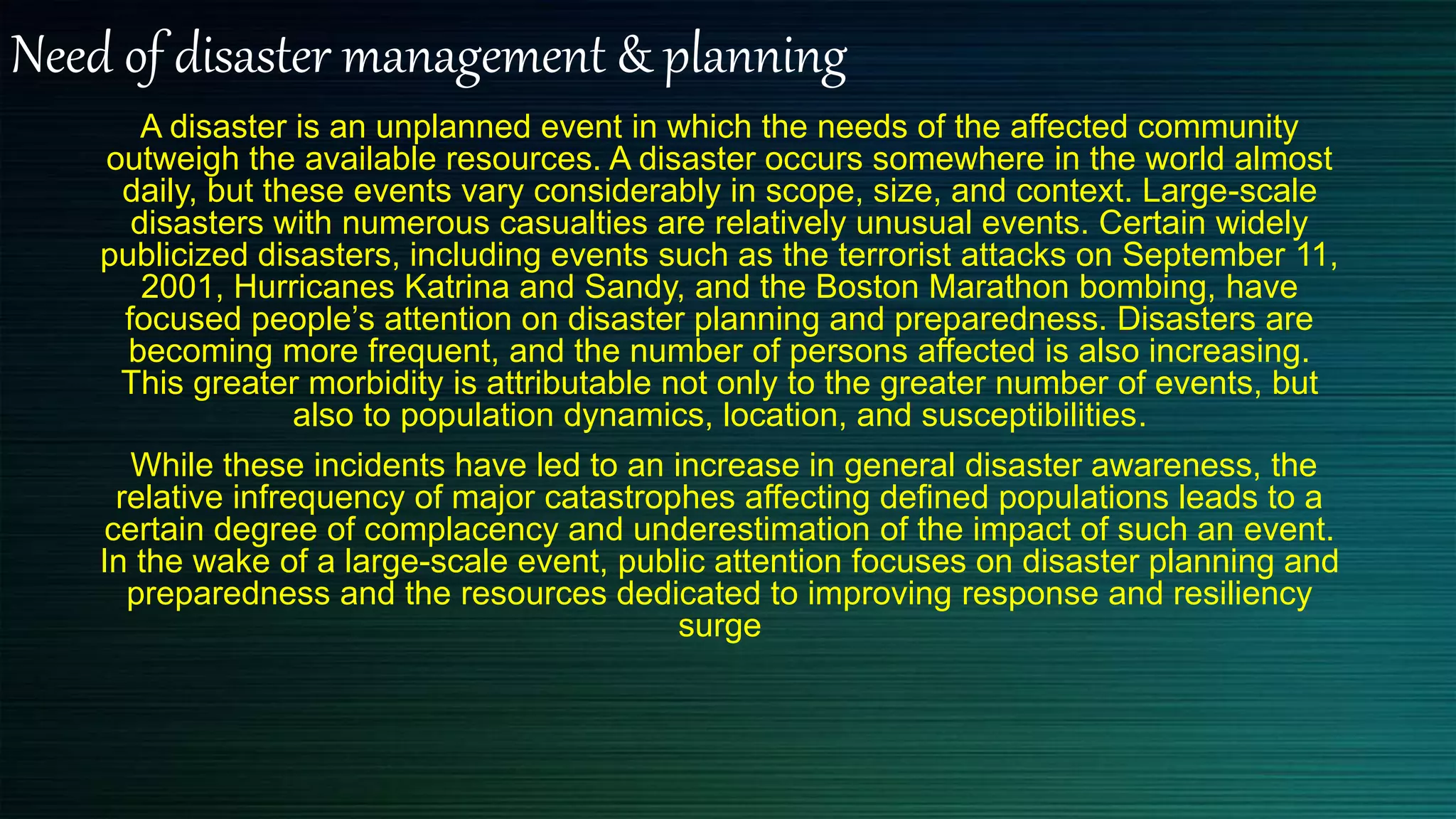Disaster management and planning | PPTX