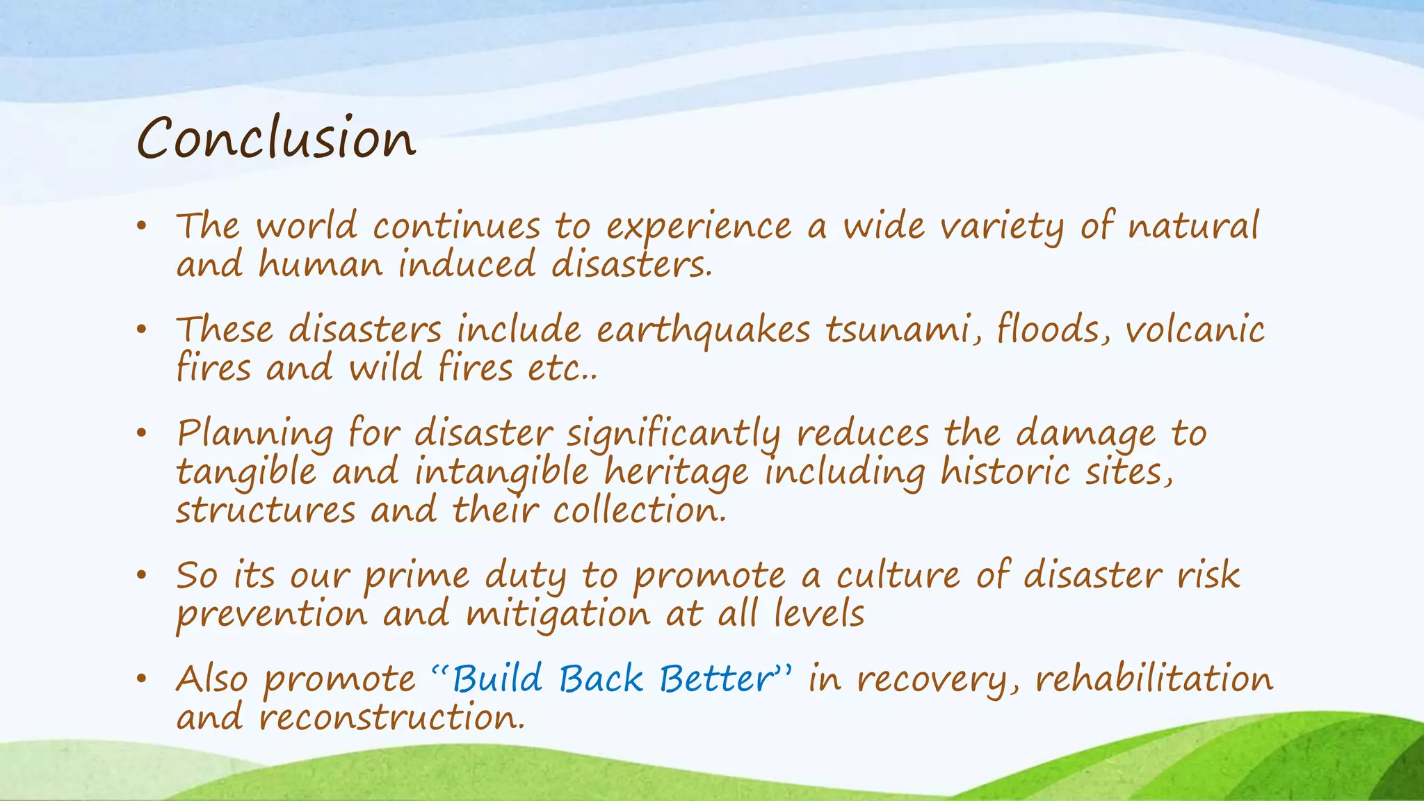 Disaster management and its planning | PPTX